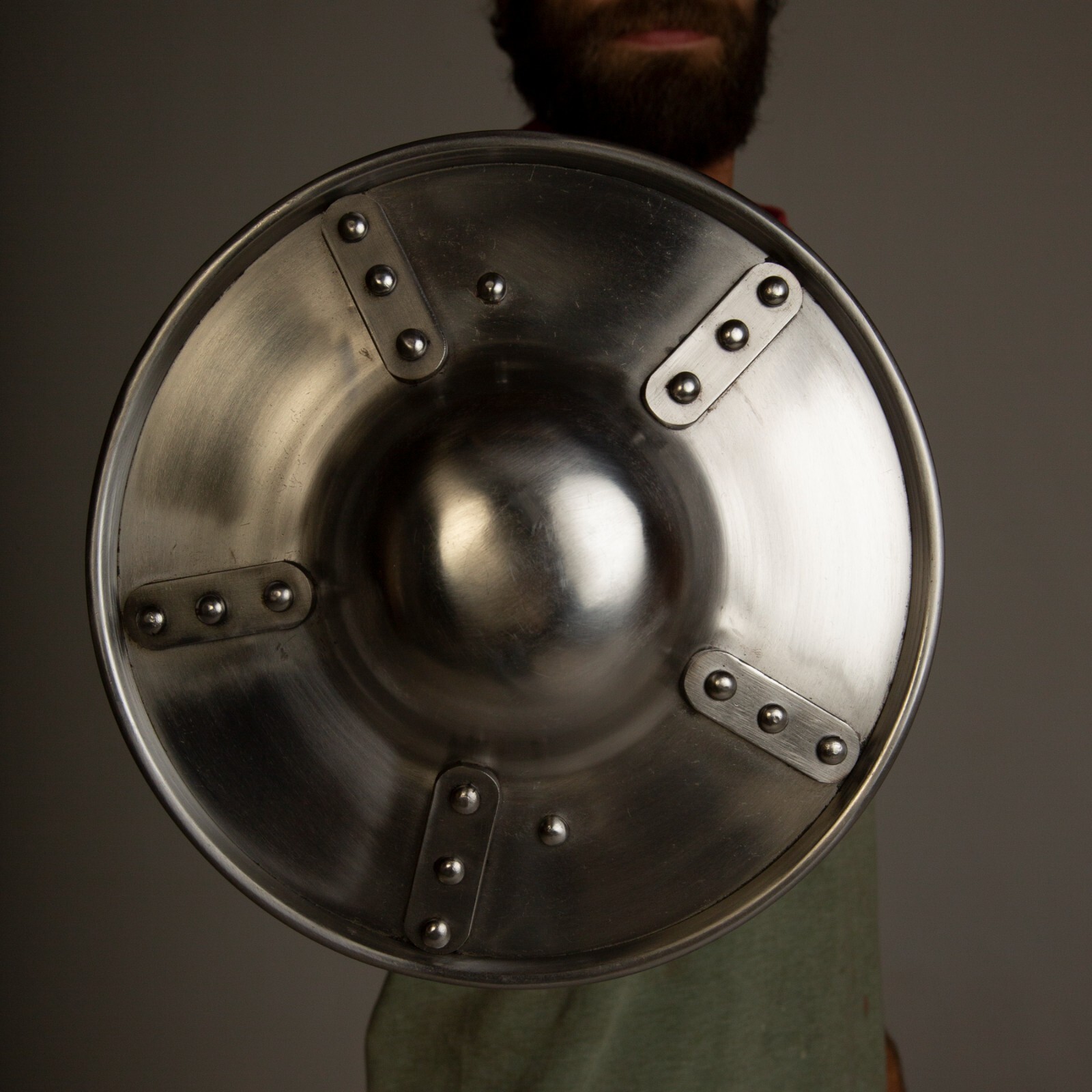 14G Plated Steel 9" Buckler Combat Ready Ren/Rapier HEMA Archer Shield ...