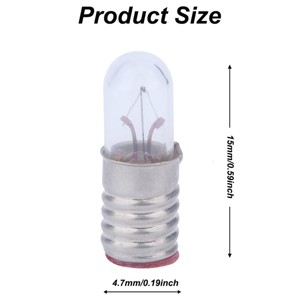 10pcs Warm White 4.5mm Screw Bulb E5 E5.5 12V Model Light For LGB G HO ...