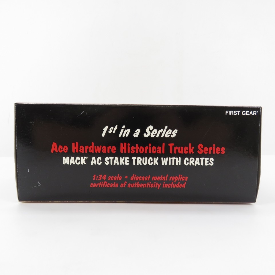 First Gear Ace Hardware Mack AC Stake Truck w/Crates 1:34 #18-3621 | eBay