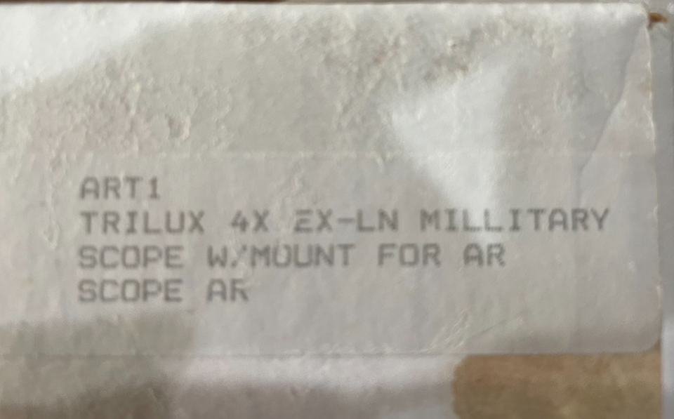 Israeli TRILUX S.U.I.T ART1 4X EX-LN Military Scope W/Mount For AR | eBay