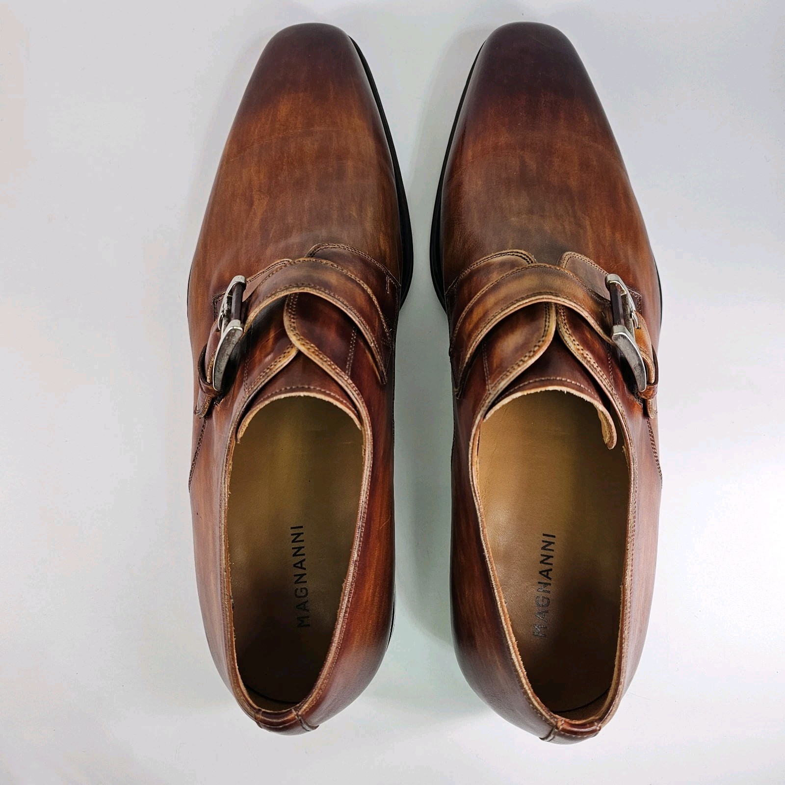 Magnanni Marco Monk Strap Cuero Dress Shoes Men 12 13276 Patina ...