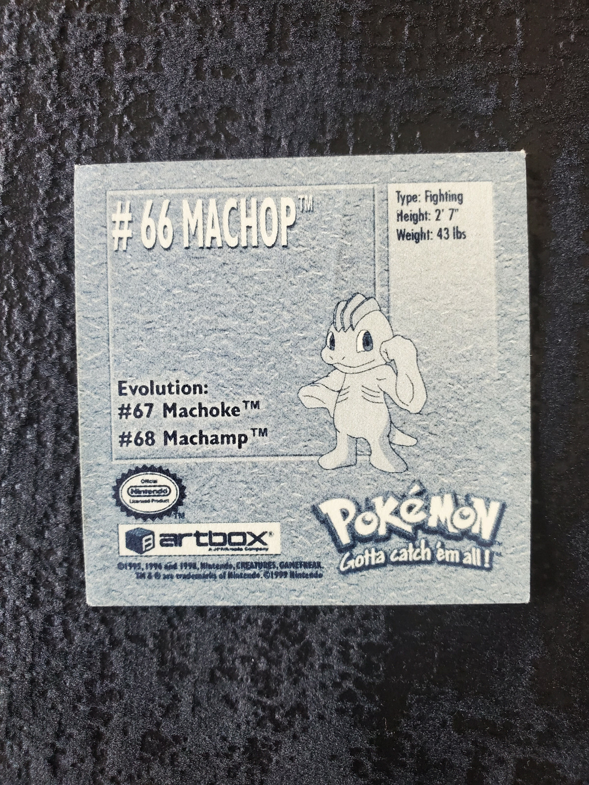 Machop #66 Pokemon Artbox Card Action Flipz Nintendo Gamefreak | eBay
