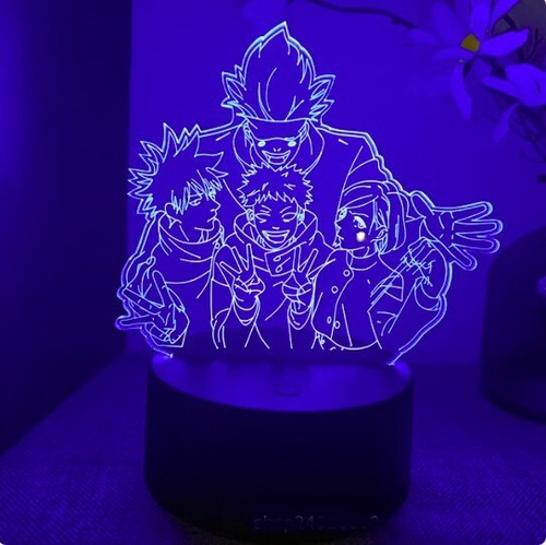 Jujutsu Kaisen Team Gojo 3D LED Lamp: Anime Figure Night Lights for ...