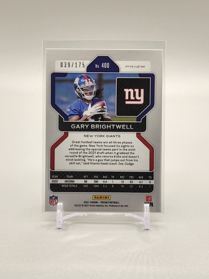 Gary Brightwell 2021 Prizm #400 Rookie Green Hyper Prizm #'d 39/175 | eBay