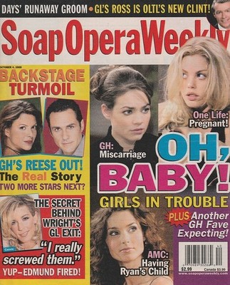 Soap Opera Weekly Oct 4, 2005 LAURA WRIGHT-BETH EHLERS-BRIAN GASKILL ...