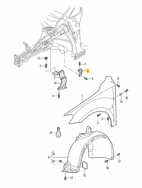 5NA809471A VOLKSWAGEN GENUINE OEM TIGUAN LEFT RIGHT DEFORMATION ELEMEN ...