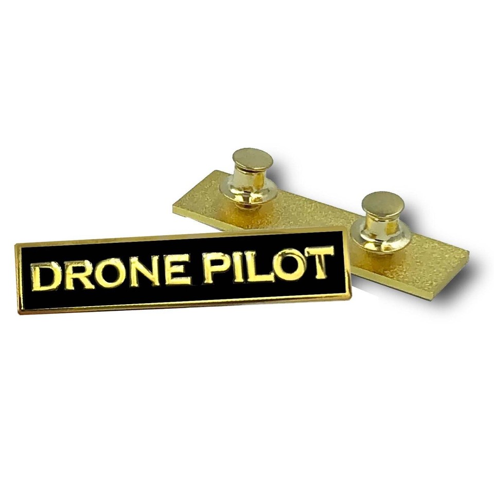 DRONE PILOT Black Commendation Bar Pin Police Government Real Estate ...
