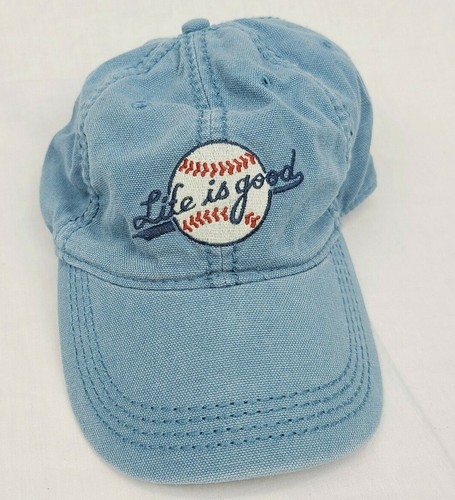 Life Is Good Hat Baseball One Size Adjustable Light Blue | eBay