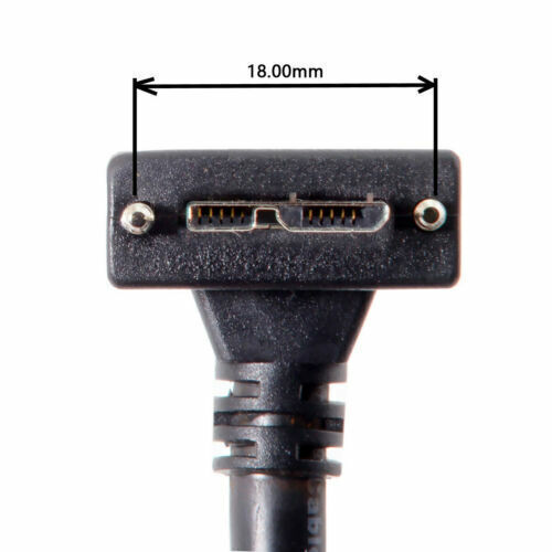 Jimier 90 Degree Right Angled Micro USB Screw Mount to USB 3.0 A Type ...