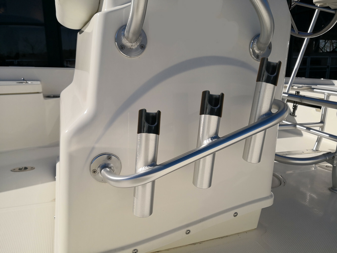 Brocraft Boat Console Aluminum Rod Rack/Console Rod Holder | eBay