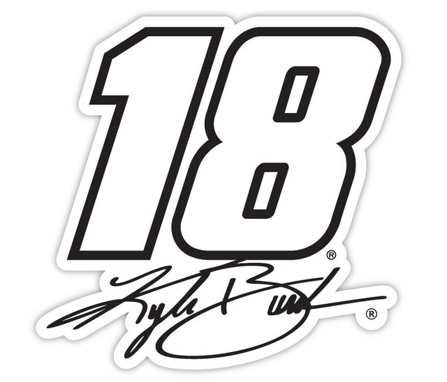 NASCAR Driver Number Decal-kyle Busch #18 Die Cut Sticker for sale ...