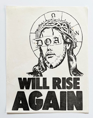 DOA Will Rise Again Promo Flyer Punk Subhumans Black Flag Dead Kennedys ...