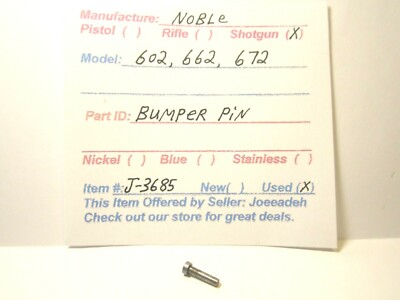 NOBLE MODEL 602, 662, 672. ( BUMPER PIN) (ITEM # J-3685) | eBay
