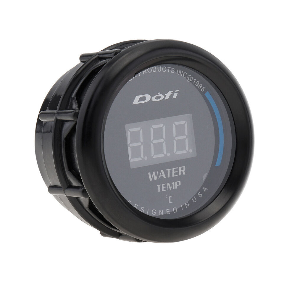 Universal 2" 52mm Water Temp Gauge Blue Digital LED Temperature Car ...