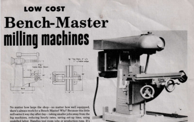 Milling - Benchmaster Milling Machine