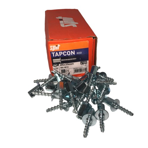 SPIT 058785 Tapcon Rod Hanger - M8/M10 Zinc Plated - 6 x 35mm x 100 ...