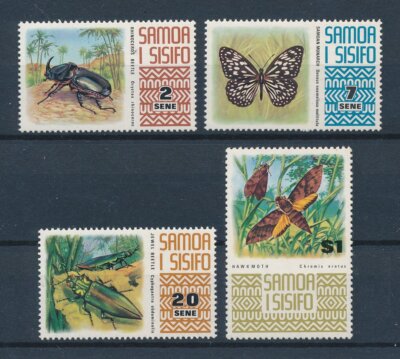 [119300] Samoa 1972 Insects butterflies beetles moth From set MNH | eBay