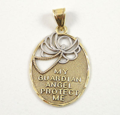GORGEOUS GOLD AND STERLING SILVER GUARDIAN ANGEL CHAIN AND PENDANT ...