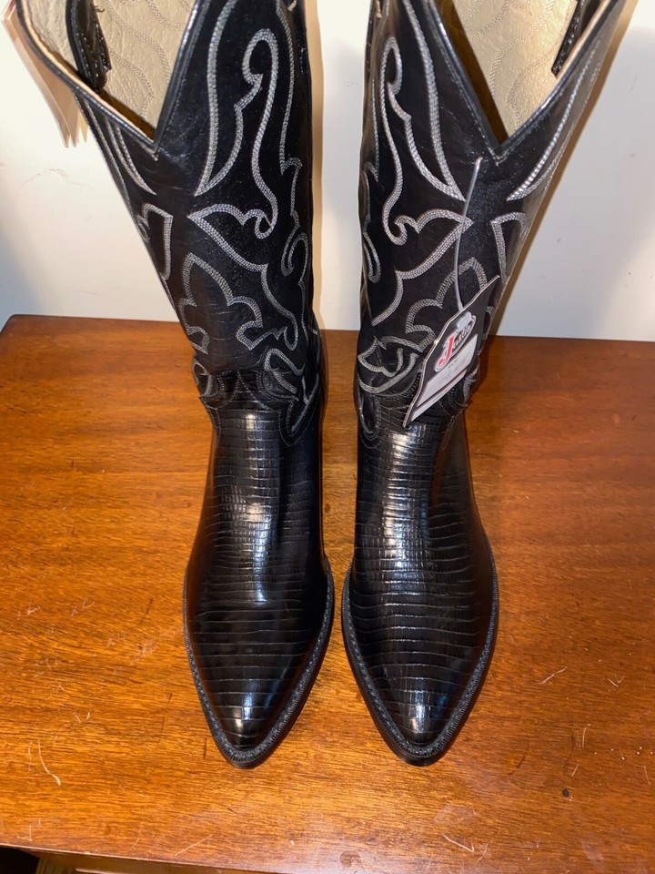 JUSTIN "Lizard" NEW ! 7.5EE Cowboy Boots | eBay