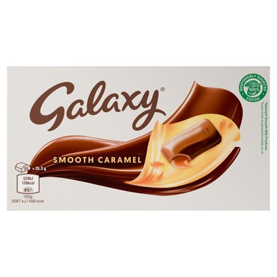 2 x Galaxy Smooth Caramel & Milk Chocolate Block Bar Vegetarian 135g | eBay
