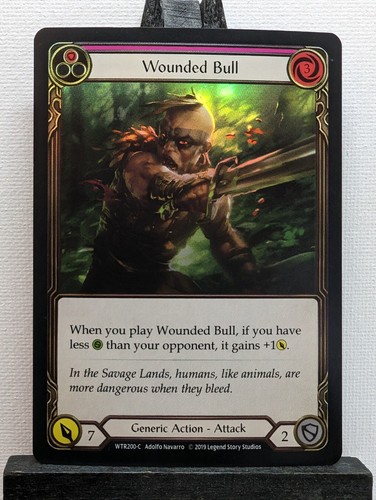 Wounded Bull (Red) WTR200 1st Edition Rainbow Foil - Flesh and Blood ...