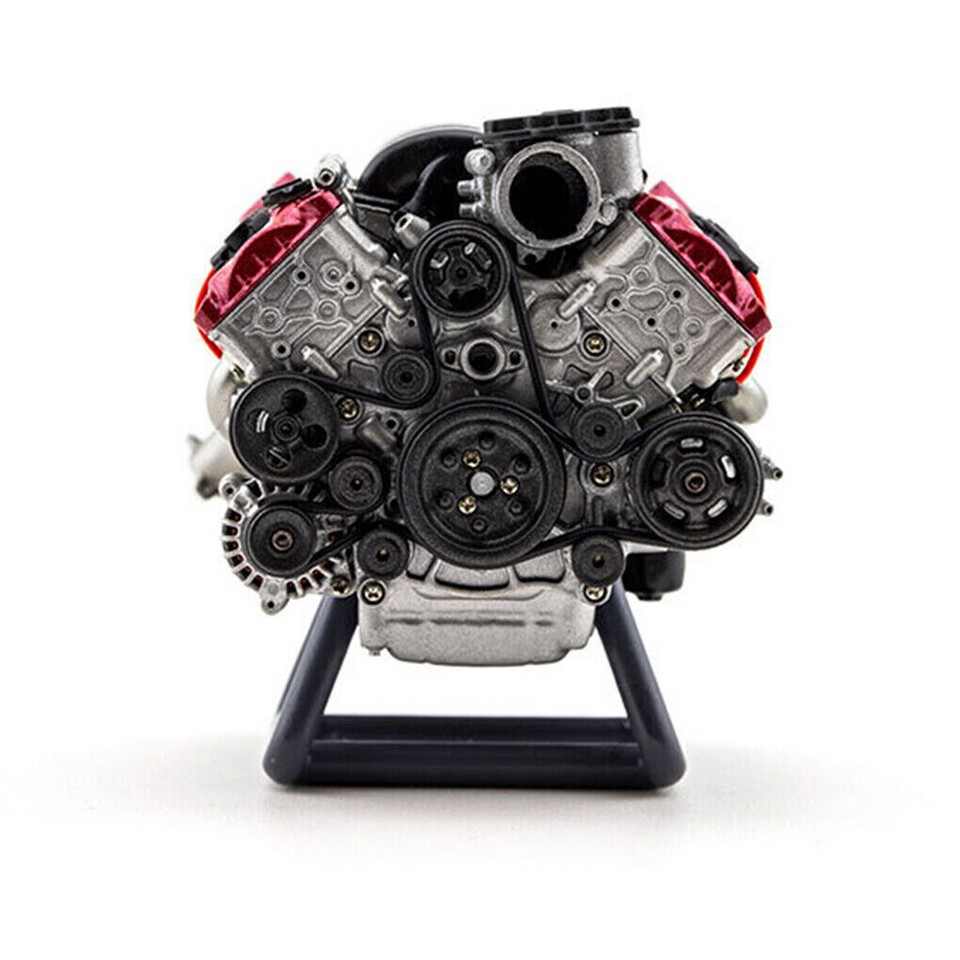 RC Dynamic V8 Engine Model DIY Assembly for AX90104 SCX10Ⅱ Capra VS4-10 ...