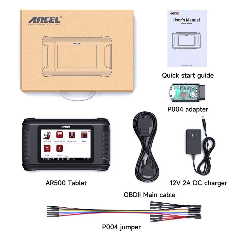 Automotive OBD2 Air-bag Module Reset Tool SRS Crash Data Read and Clear ...