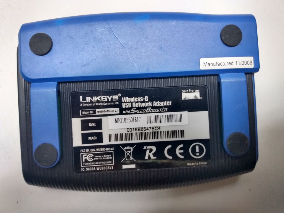 Cisco Linksys Wireless-G USB Network Adapter Speed Booster | eBay