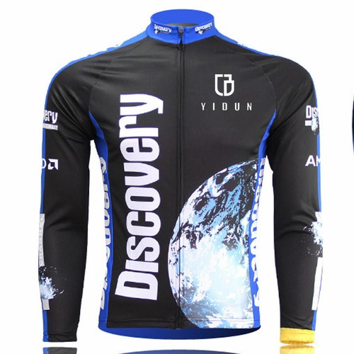Discovery Channel Men's Long Sleeve Cycling Jersey Bike Bicycle Long ...