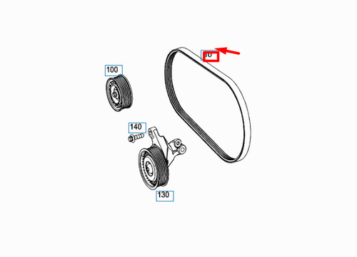 NEW MERCEDES-BENZ ML W166 V-RIBBED BELT A0039937596 ORIGINAL | eBay