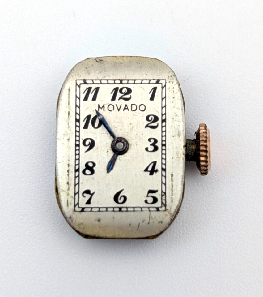 Antique MOVADO FACTORIES Art Deco 17j 12mm Swiss Watch Movement PARTS ...