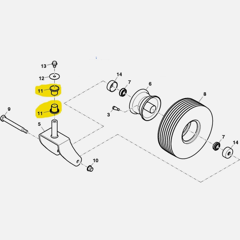 ⁺4PCS Yoke Bushings Set M167267 Abrasion Resistant Caster Flange ...