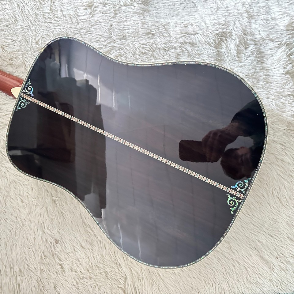 Natural EQ Acoustic D100 Guitar Flower-inlaid fingerboard | eBay UK