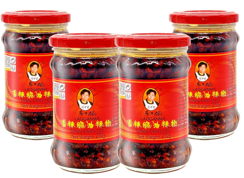 Laoganma Lao Gan Ma Crispy Chilli in Oil Hot Spicy Sauce 210g (Pack of ...