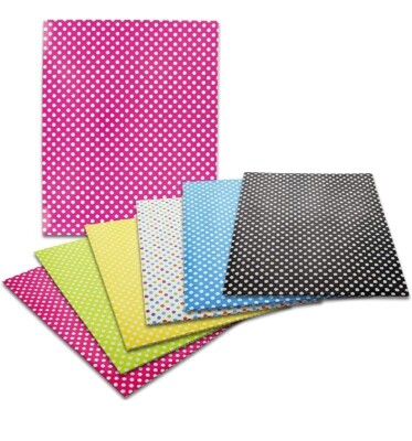 3x Emraw Polka Dot 2 Pocket Portfolio Folder Legal Document Organizer ...