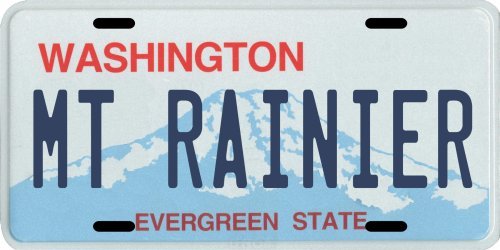 Mt. Rainier Cascade Range Washington State Aluminum WA License Plate | eBay