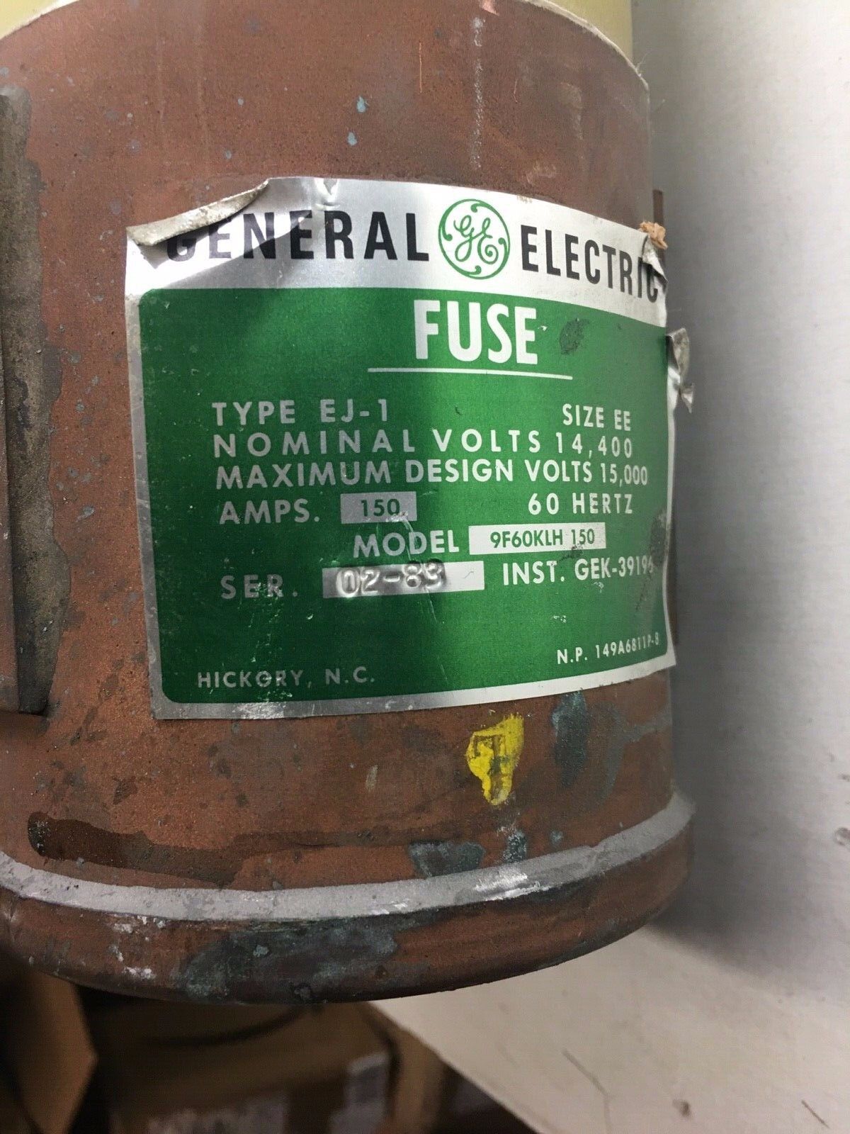 9F60KLH150 GE Fuse 14.4KV 150A | eBay