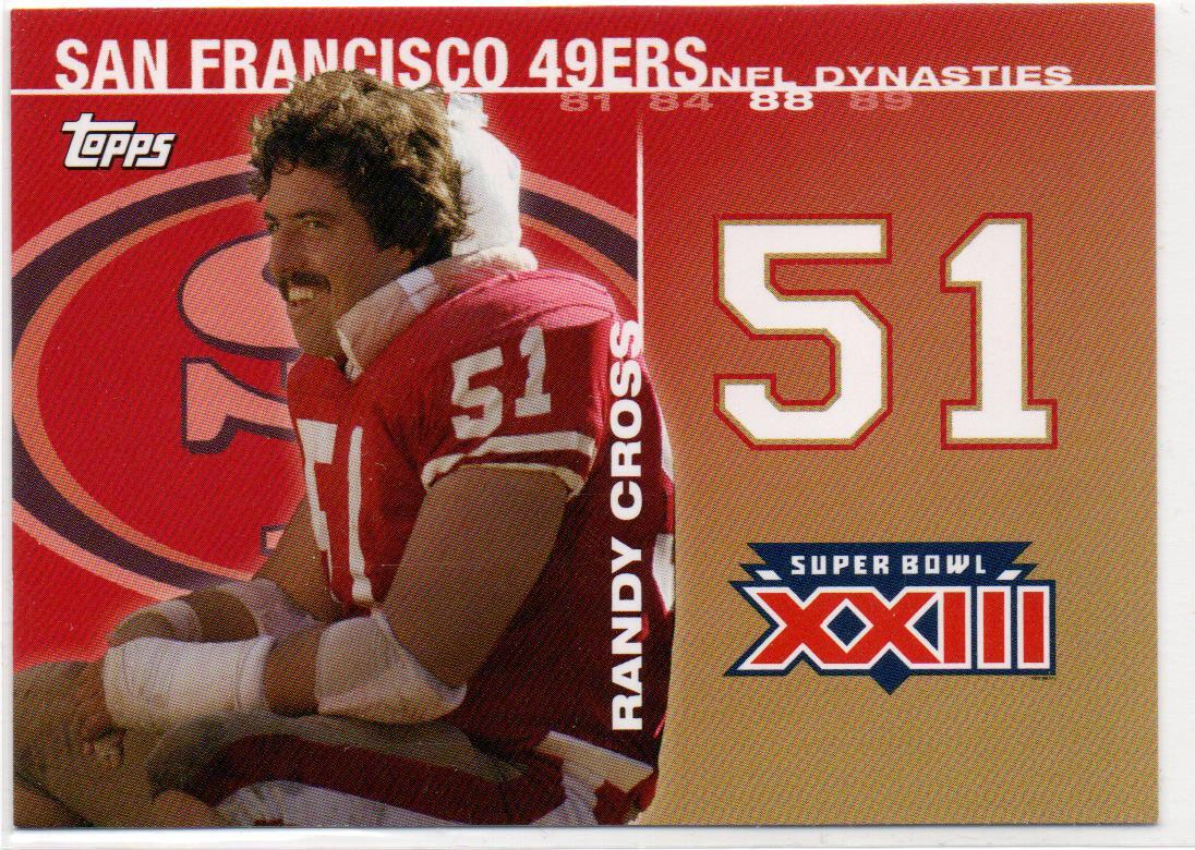 2008 Topps DYN-RC Randy Cross San Francisco 49ers NFL Dynasties Tribute ...