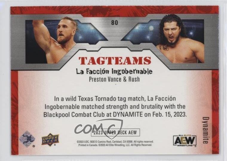 2023 AEW All Elite Wrestling Tag Teams Dynamite ( & ) Rush Preston ...