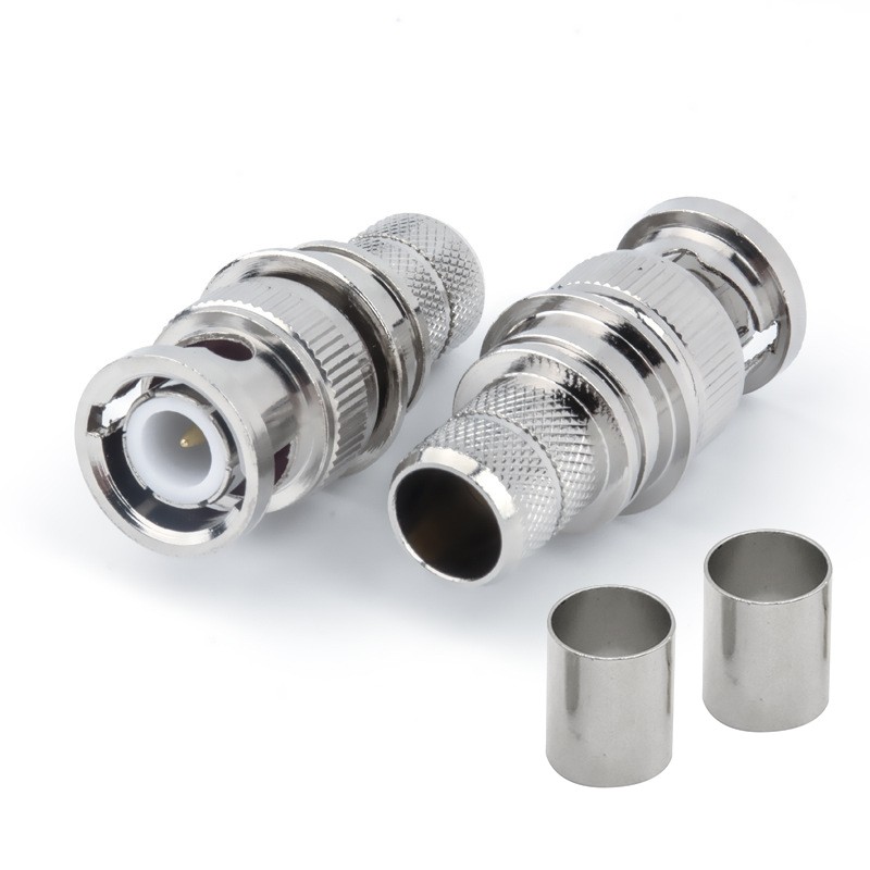 2/4/10Pcs BNC Male Crimp Type RF Connectors for RG8/RG8U/RG213/LMR400 ...