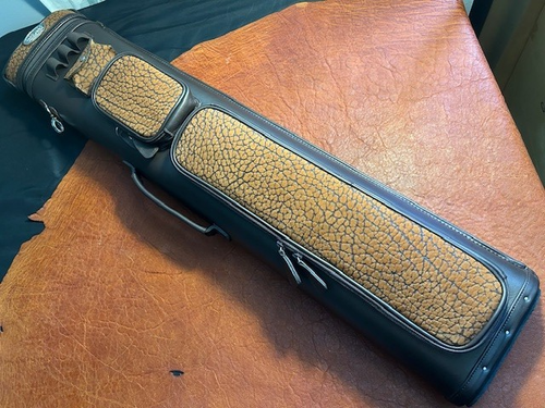 Gil Castillo CUE CASE 4x7 Genuine Leather, Chocolate Brown/Carmel. | eBay