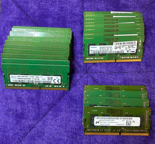 LOT OF 22 Mixed Brand / Speed 4GB DDR4 PC4 So-Dimm Ram Laptop Memory | eBay