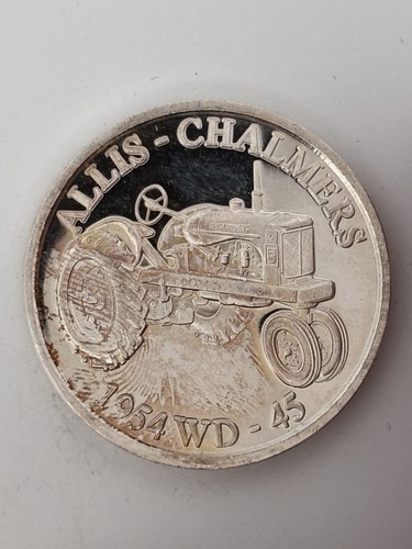 1954 WD-45 ALLIS-CHALMERS TRACTOR SILVER 1OZ ROUND .999 | eBay