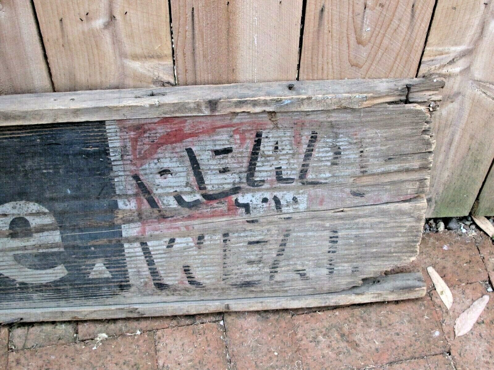 Antique Large Hand Painted Wood General Store Advertising Sign c.1880's ...