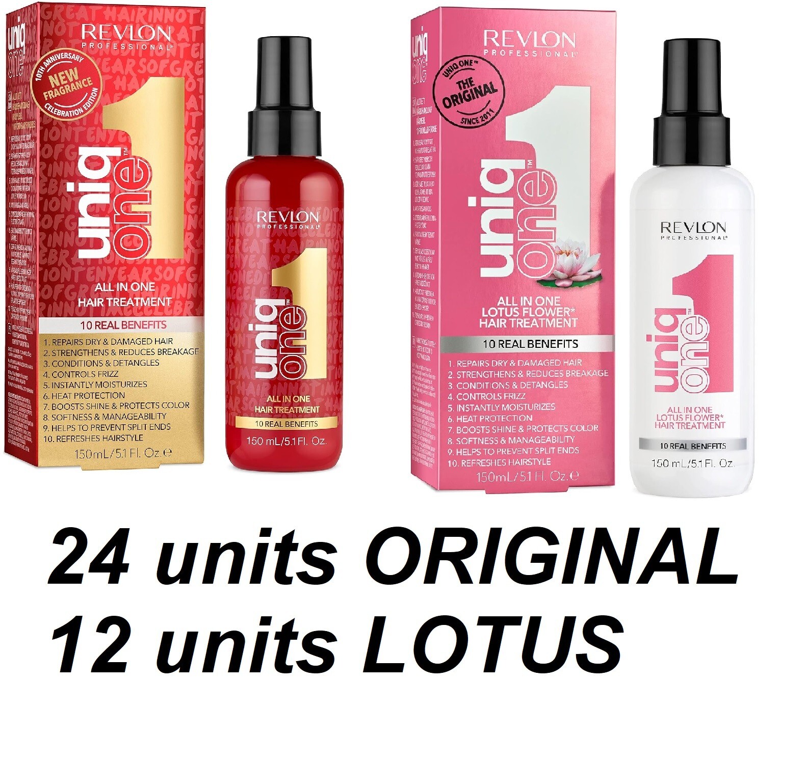 REVLON Uniq One Original and Lotus Combo (PACK OF 36) | eBay