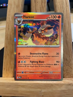 Flareon Holo 013/131 Prismatic Evolutions English Pokemon Card | eBay