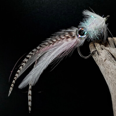 Big Eye Squid Fly - 2/0 - White/Pink - Striped Bass - Saltwater Fly ...