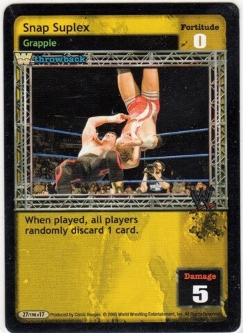 WWE: Snap Suplex (Throwback) [Played] card type Grapple Raw Deal ...