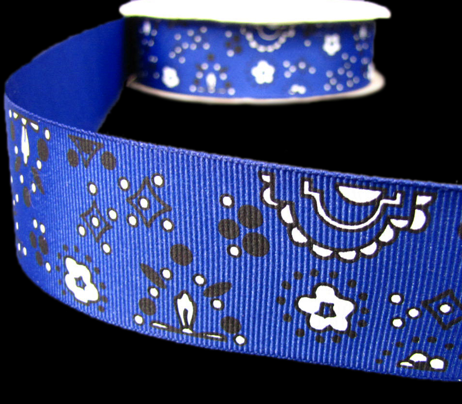5 Yards Bandana Western Cowboy Cowgirl Country Grosgrain Ribbon 1.5"W ...
