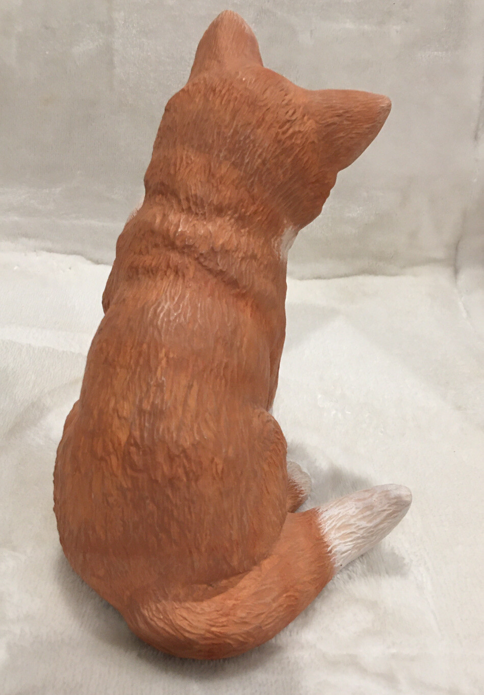 Ceramic Plaster Cat With Paw Up And Pretty Green Eyes Very Cute See ...